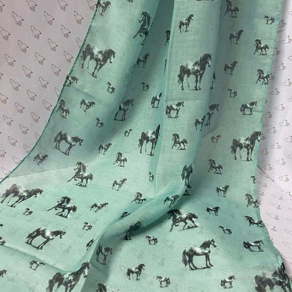 Duck Egg Blue Horse Scarf | Equestrian Clothing | Gallop Guru