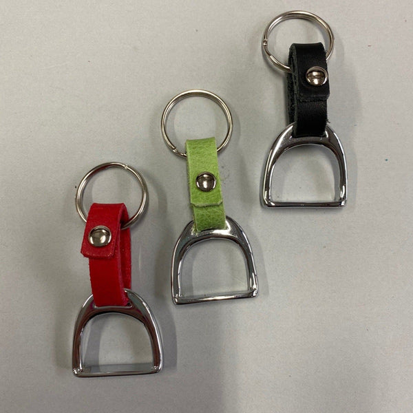 Chrome & Leather Stirrup Keyring – Gallop Guru