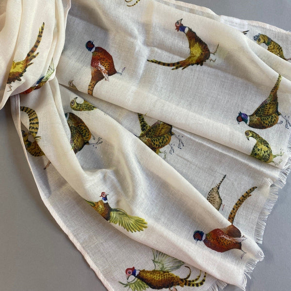 Pheasants Design Soft Twill Scarf – Gallop Guru