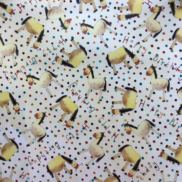 Spotty Horses Birthday Wrapping Paper – Gallop Guru