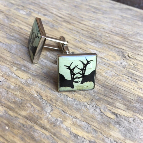 Tyler & Tyler Brick Enamel Rut Cufflinks | Gifts for Men | Gallop Guru